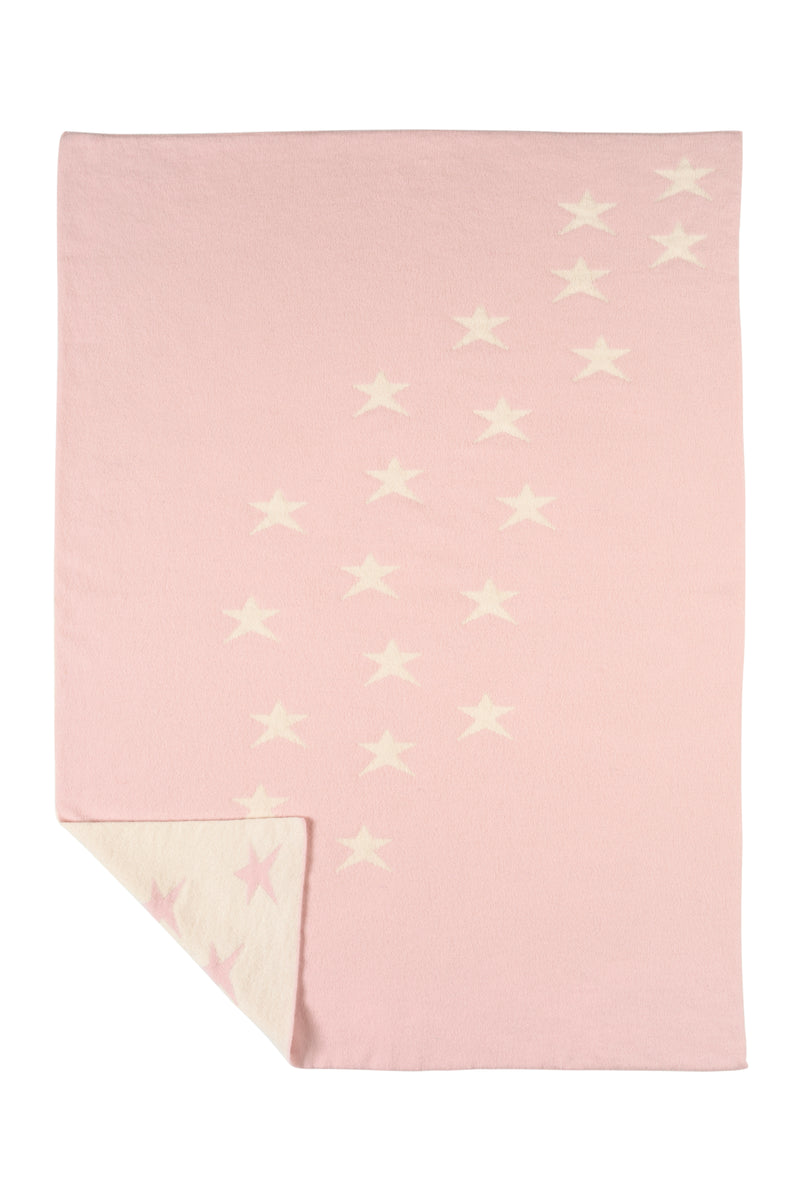 Rosie Sugden Cashmere’s Two colour Star Cashmere Baby Blanket, Marshmallow
